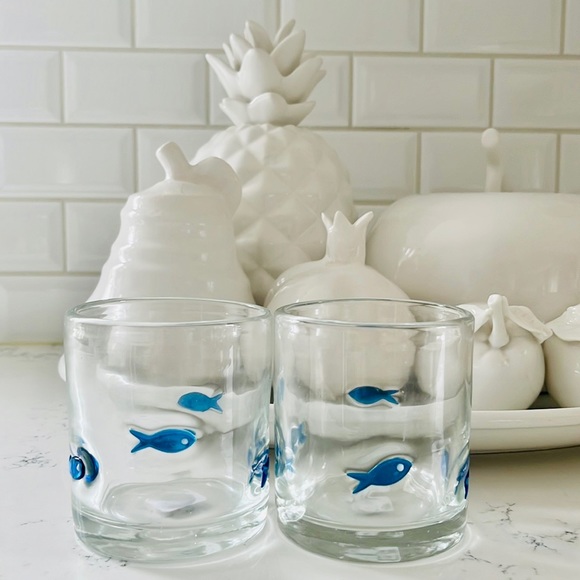 Crate&Barrel | Dining | Cratebarrel Double Oldfashioned Fish Glasses ...